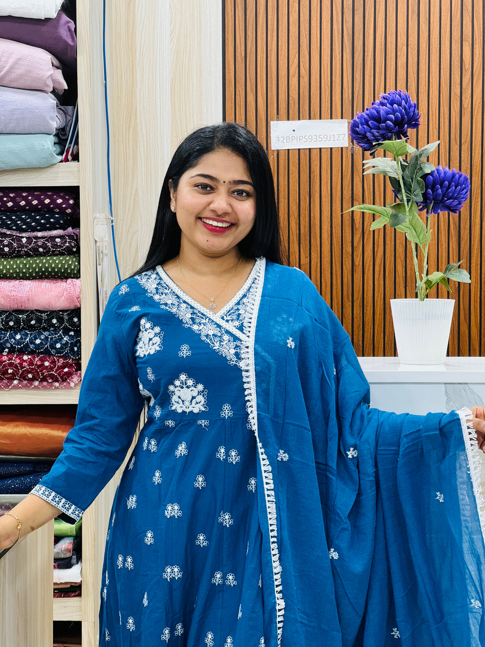 Cotton Anarkali Salwar Set A1610 – Hand Picked By Vismaya