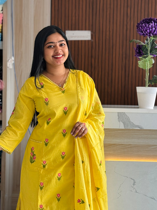 Premium Mul Mul Cotton 3 Piece A1644 – Hand Picked By Vismaya
