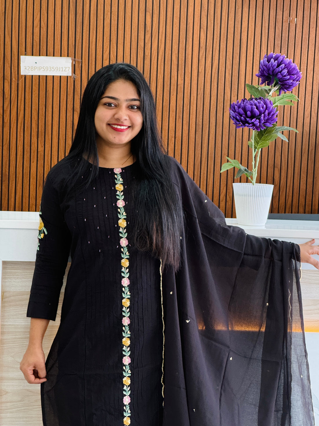 Premium Mul Mul Cotton 3 Piece Set in Brown Color – Hand Picked By Vismaya